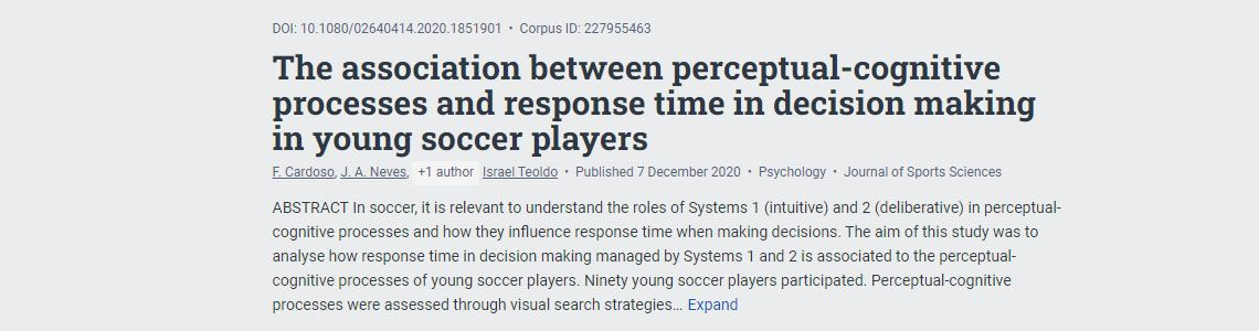 The Underrated Importance of Visual Behavior in Football